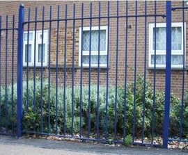 Vertical solid bar steel railings | Zaun | ESI External Works