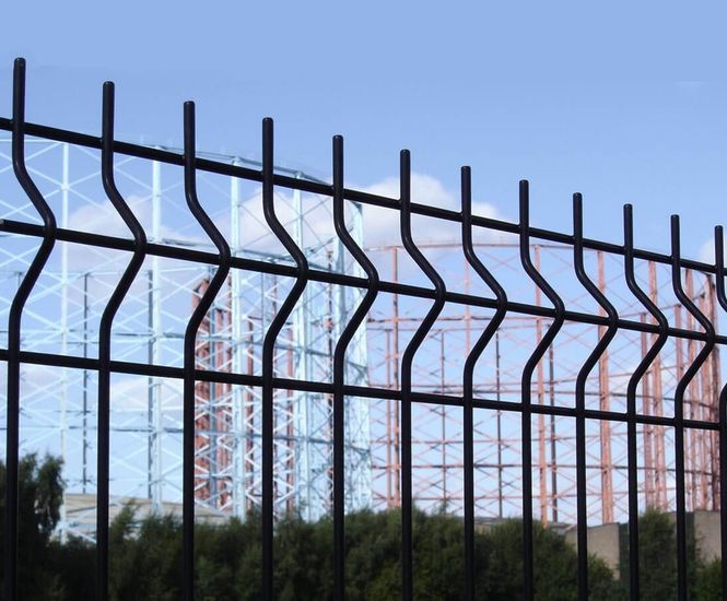 Axiom - steel rigid mesh low-security perimeter fencing system | Zaun