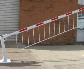 Manually operated rising arm traffic control barriers | Avon Barrier ...