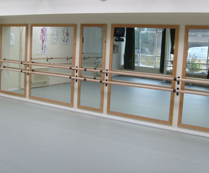Wall-mounted ballet barres | Harlequin Floors