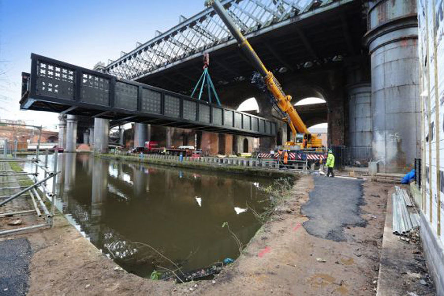 Vierendeel truss bridge - Potato Wharf, Manchester | CTS Bridges | ESI ...