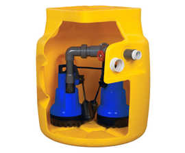 Dual V3 sump pump station | Delta Membrane Systems | ESI Building Services