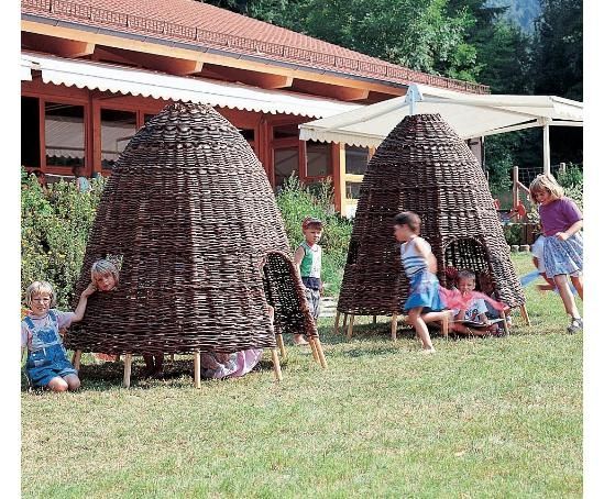 Wicker Huts - natural willow play structures for children's outdoor ...
