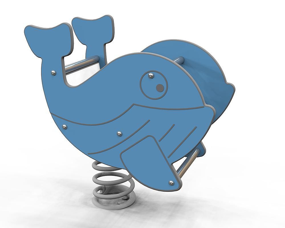 Whale Spring Rocker - hdpe playground spring rocker for toddlers | Images