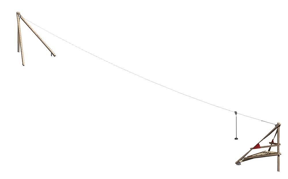 Sierra - level ground aerial zip wire cableway 30m | Images