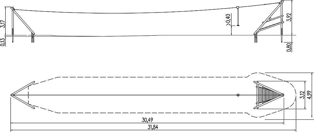 Sierra - level ground aerial zip wire cableway 30m | Images