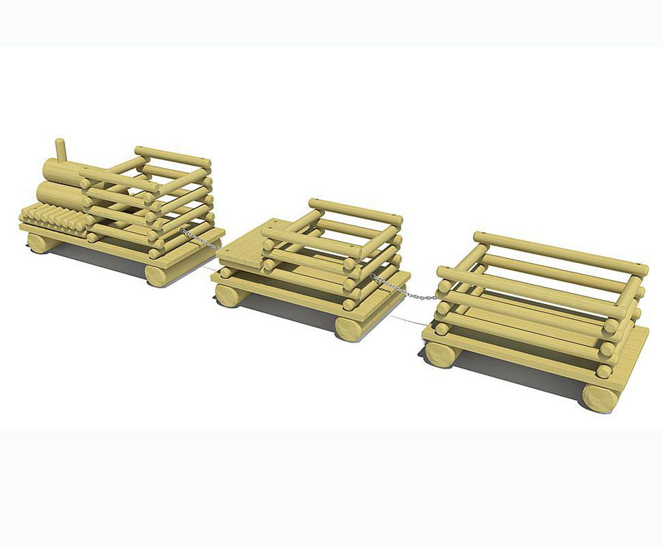 eibe chain-linked train - softwood outdoor play train for playgrounds ...