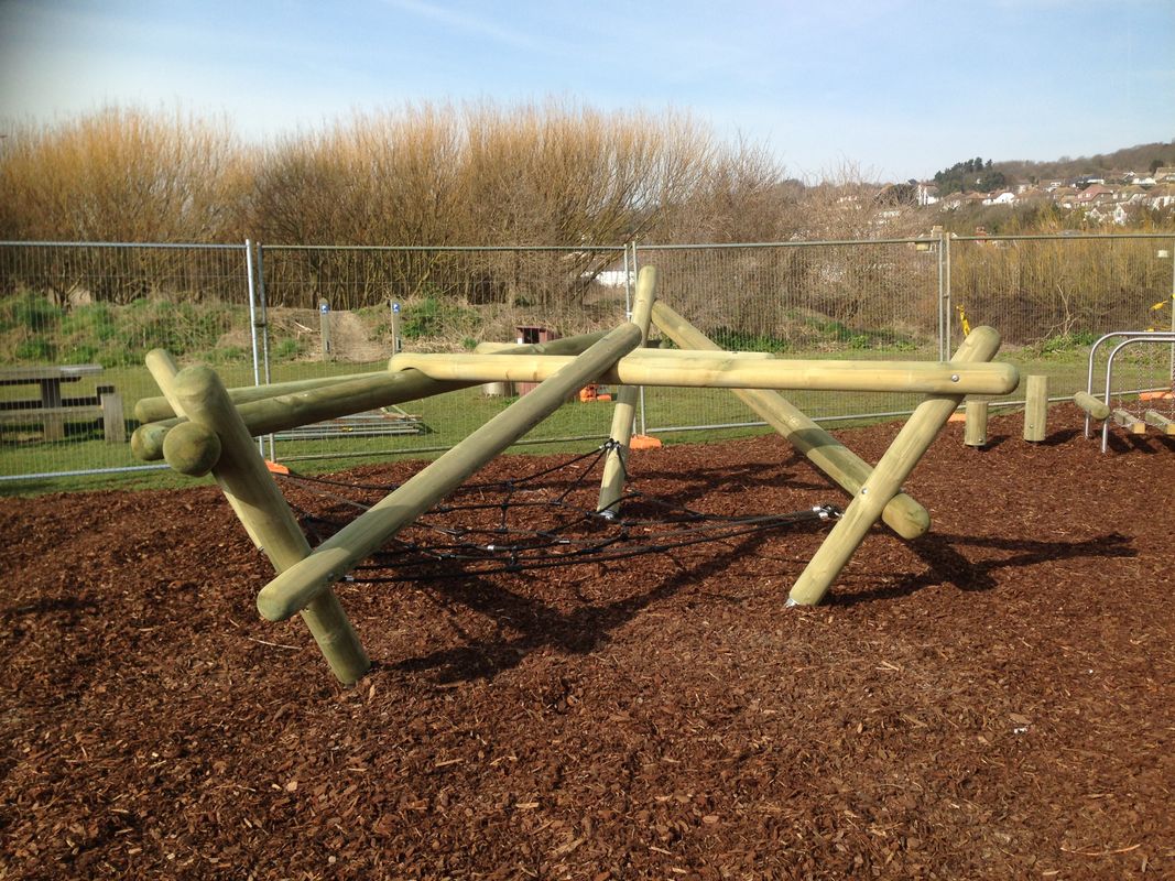 Terion climbing structure - softwood outdoor playground climbing frame ...