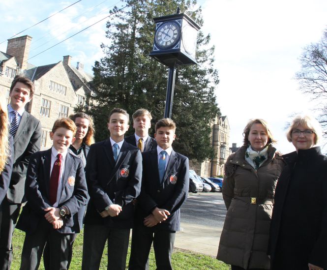 5m-high pillar clock for County Durham school | Good Directions