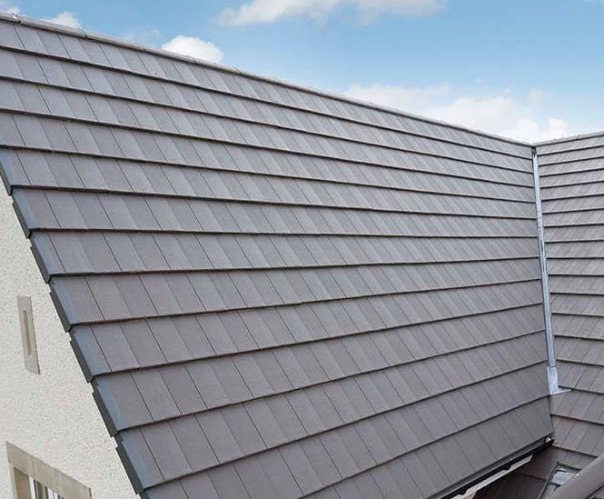 Duo Edgemere interlocking concrete slate-like roof tiles | Marley