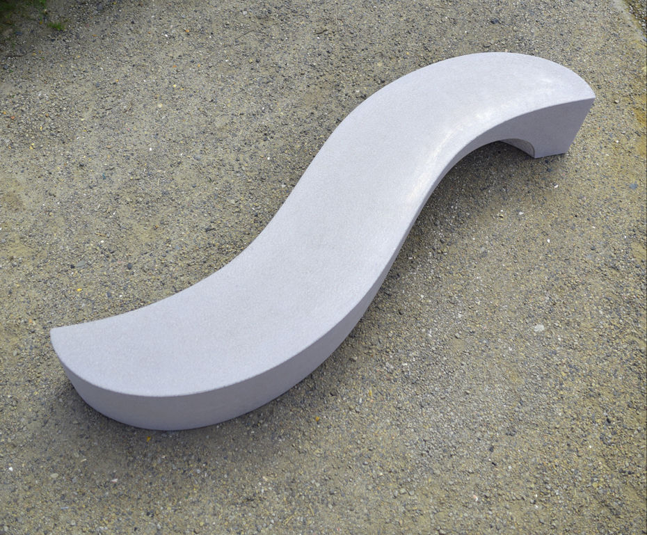Wave granite aggregate concrete bench | Images