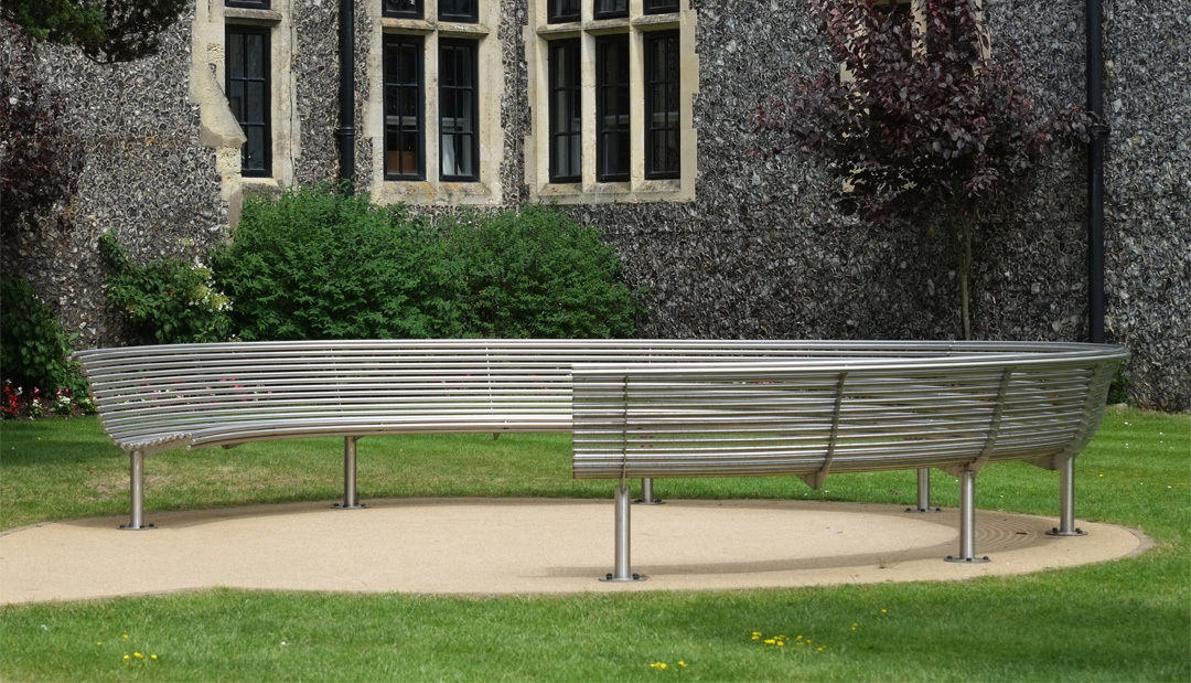 Centerline CL010 contemporary curved steel seats | Images