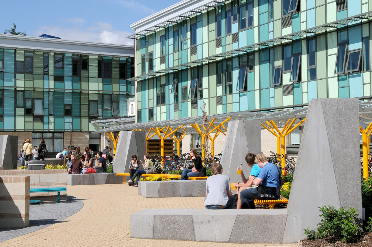 Brightly coloured CL007 benches for busy college | Images