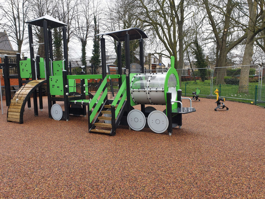 Images for Train - themed multi play unit with climbers and slides