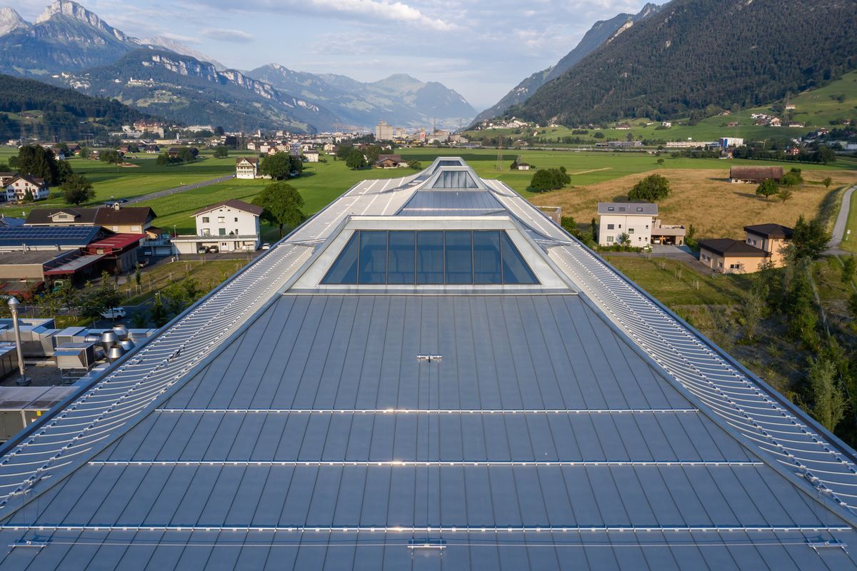 Zinc roof cladding for Japanese-inspired Swiss building | RHEINZINK ...