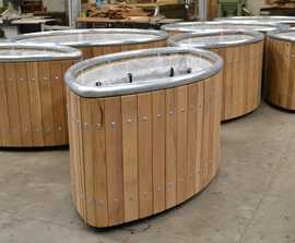 Castleton timber planters - Rochdale town centre | Street Design | ESI ...