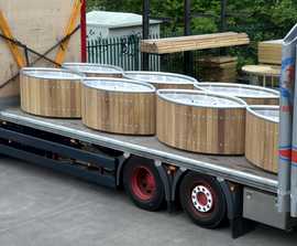 Castleton timber planters - Rochdale town centre | Street Design | ESI ...