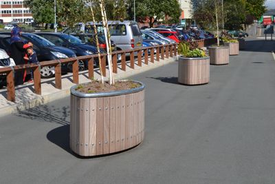 Castleton timber planters - Rochdale town centre | Street Design | ESI ...