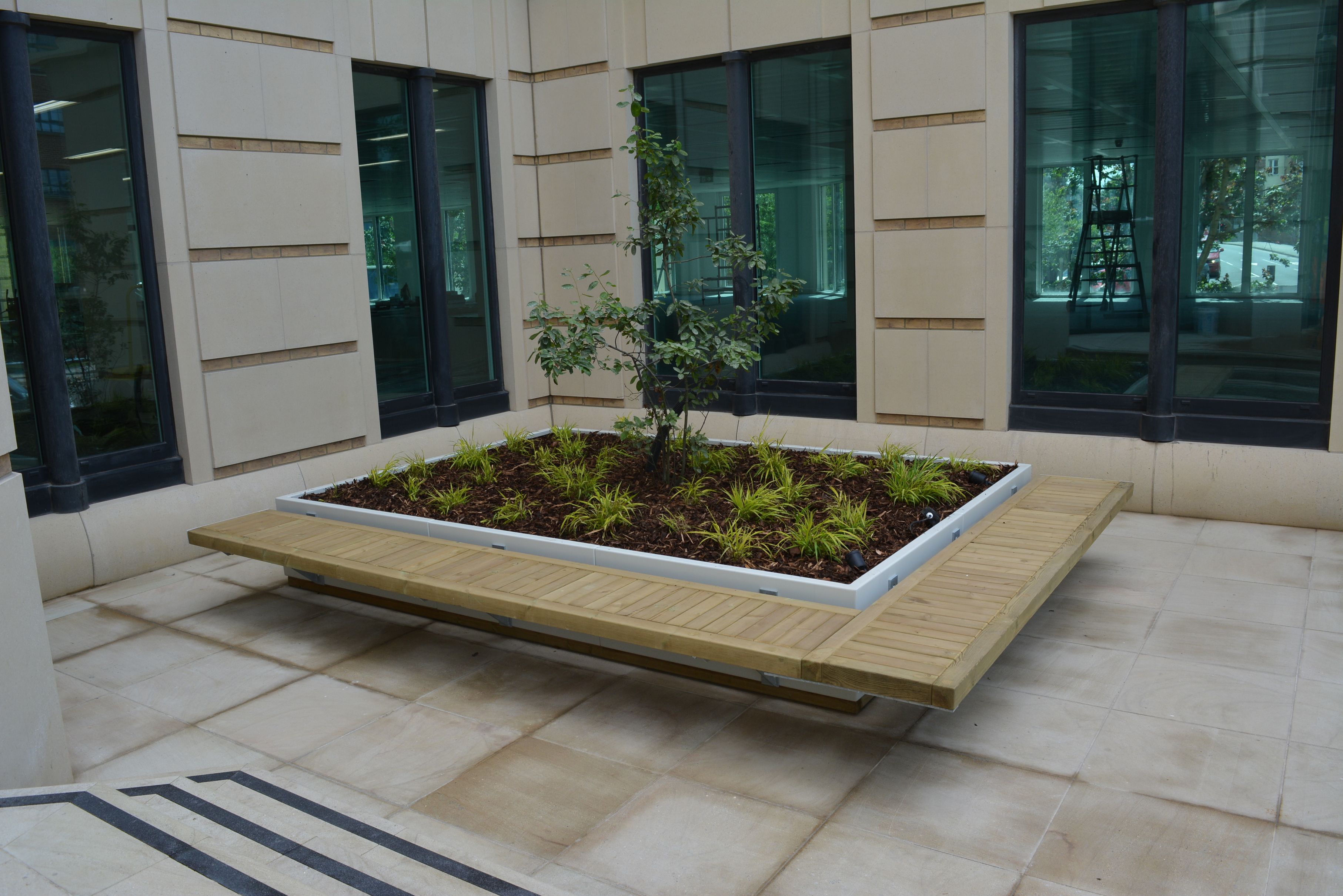 Planters with integrated seating | Street Design | ESI External Works