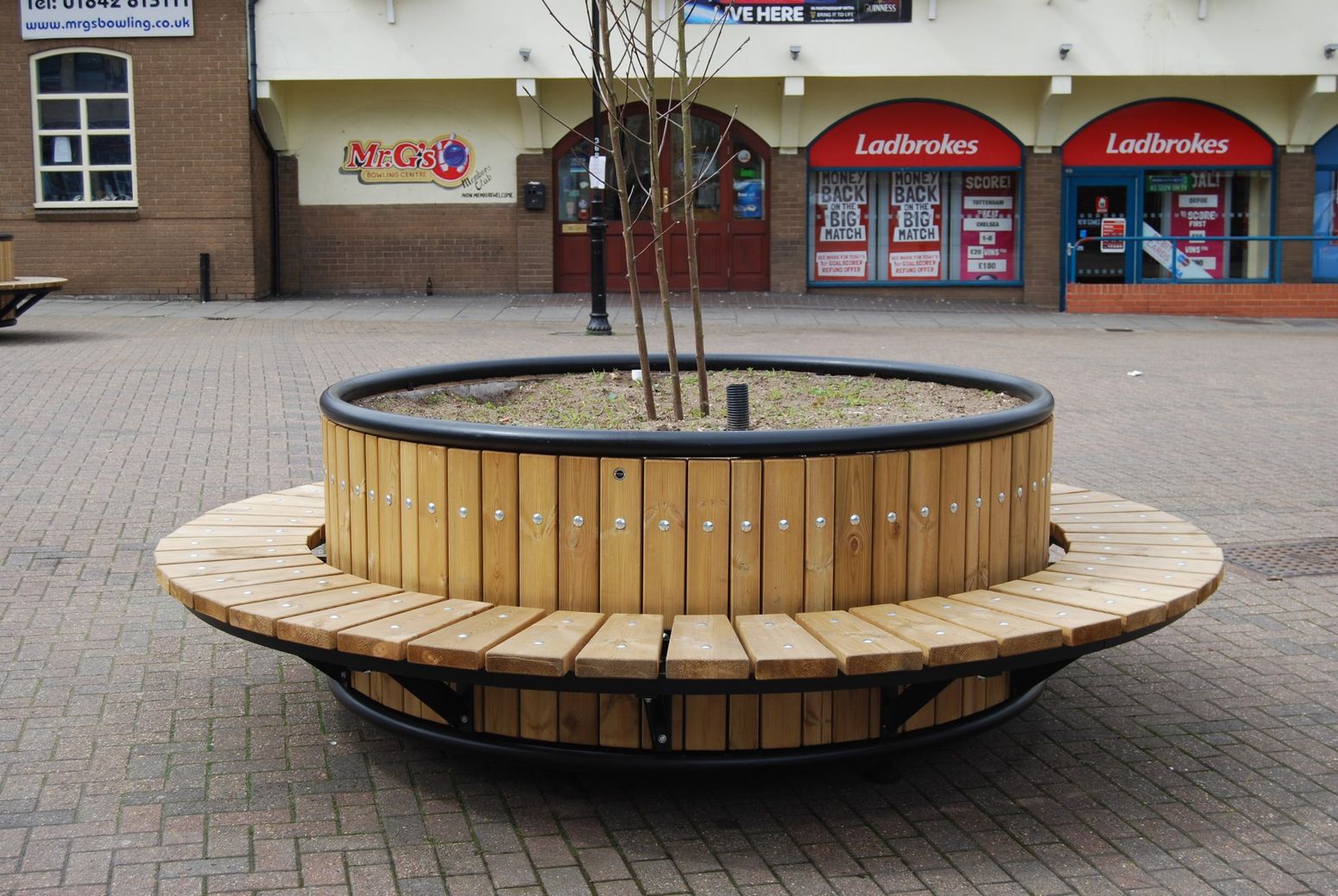 Planters with integrated seating | Street Design | ESI External Works