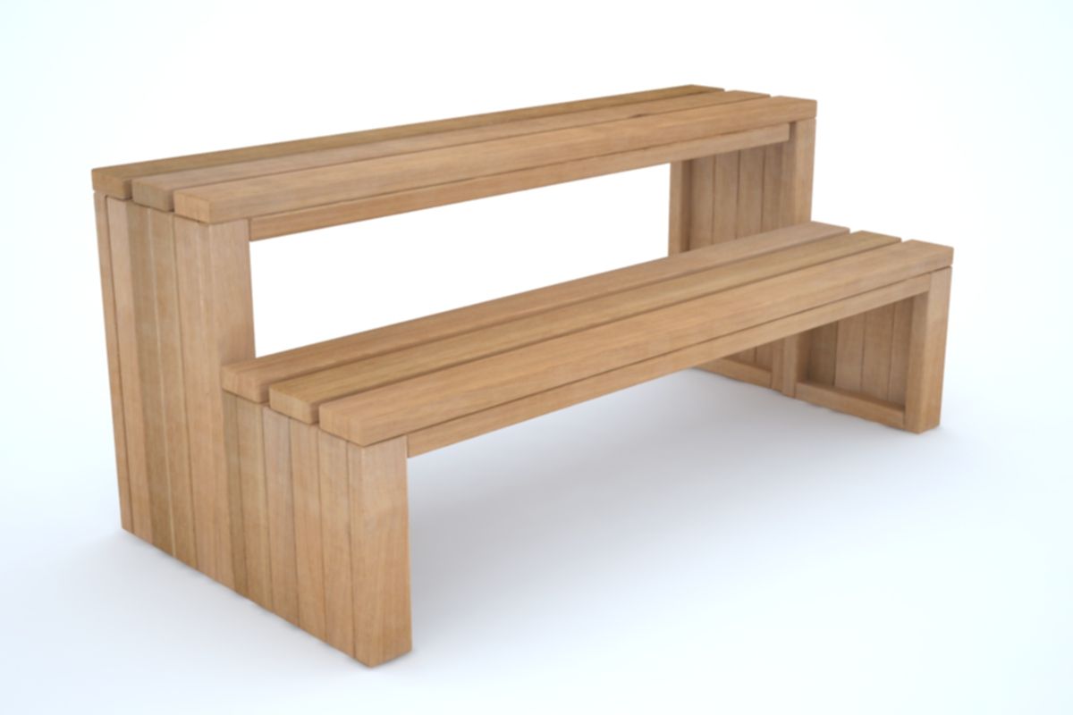 Rochford straight timber bench | Images