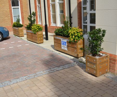 Long barrier planters | Street Design | ESI External Works