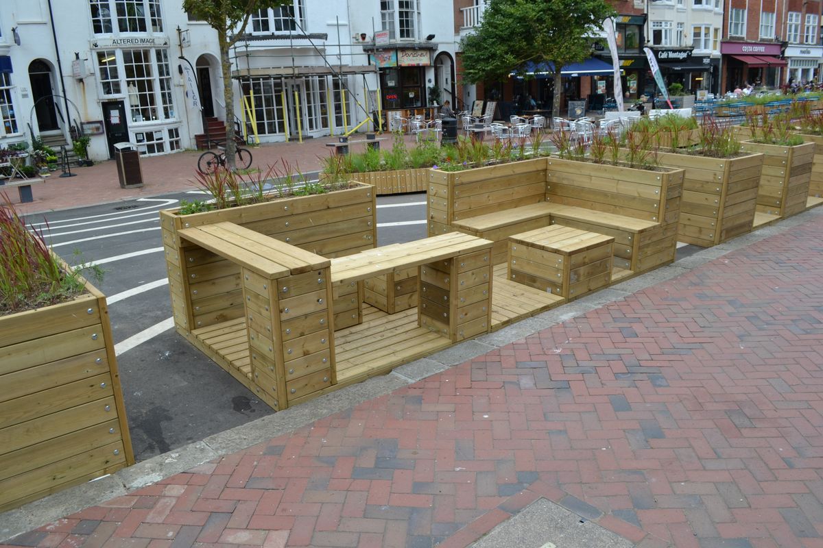 Images for Timber parklets and planters for Worthing Council