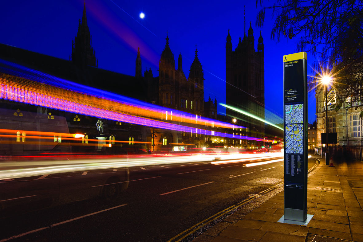 Wayfinding signage system totems and monoliths | Trueform | ESI ...