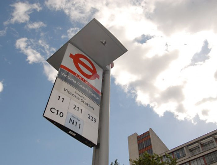 London Buses bus stop information system | Trueform | ESI External Works