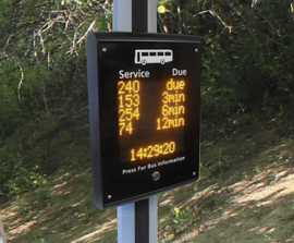 LED timetable display | Trueform | ESI External Works