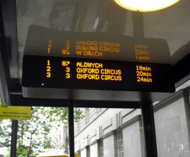 Compact LED bus display - Real Time Information (RTI) | Trueform