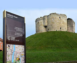 Pedestrian wayfinding signage - York | Trueform | ESI External Works
