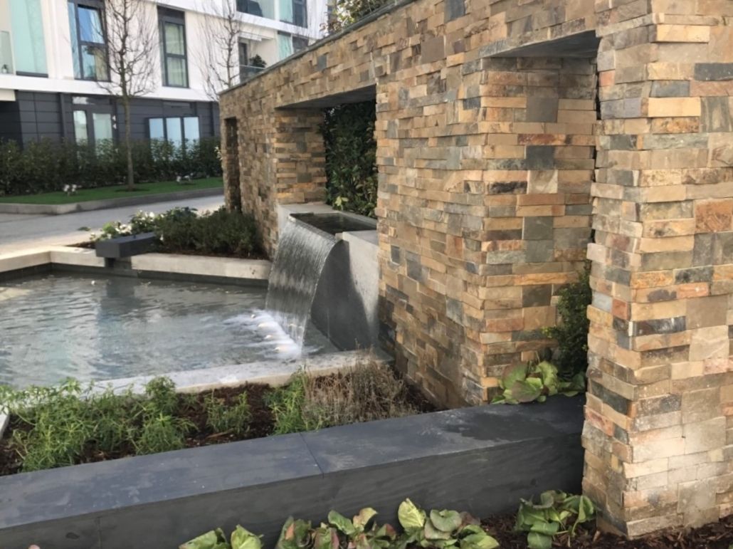 Rill, cascade and mirror pool - Nine Elms, London | Images