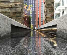 Rill, cascade and mirror pool - Nine Elms, London | Ustigate | ESI ...