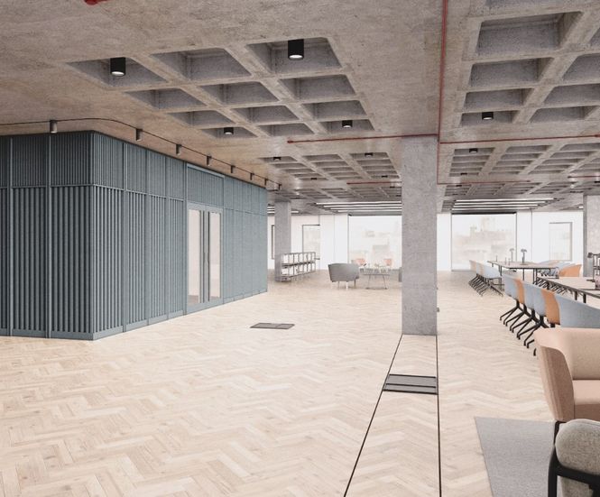 AET concealed underfloor air conditioning, Laser House | AET Flexible Space