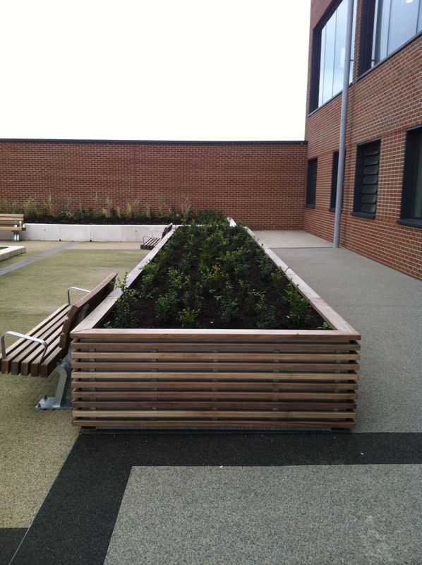 Stoke timber-clad free-standing planter | Images