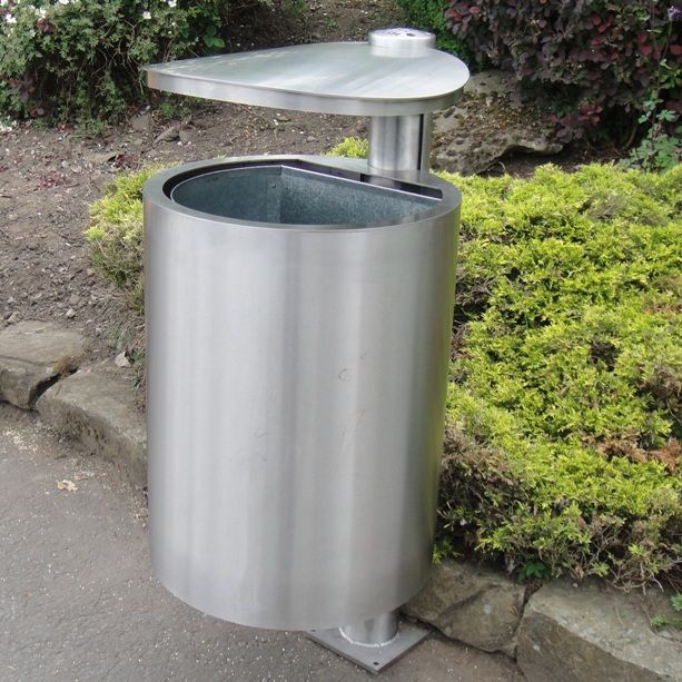 Images for Bradford Post-Mounted Stainless Steel Litter Bin