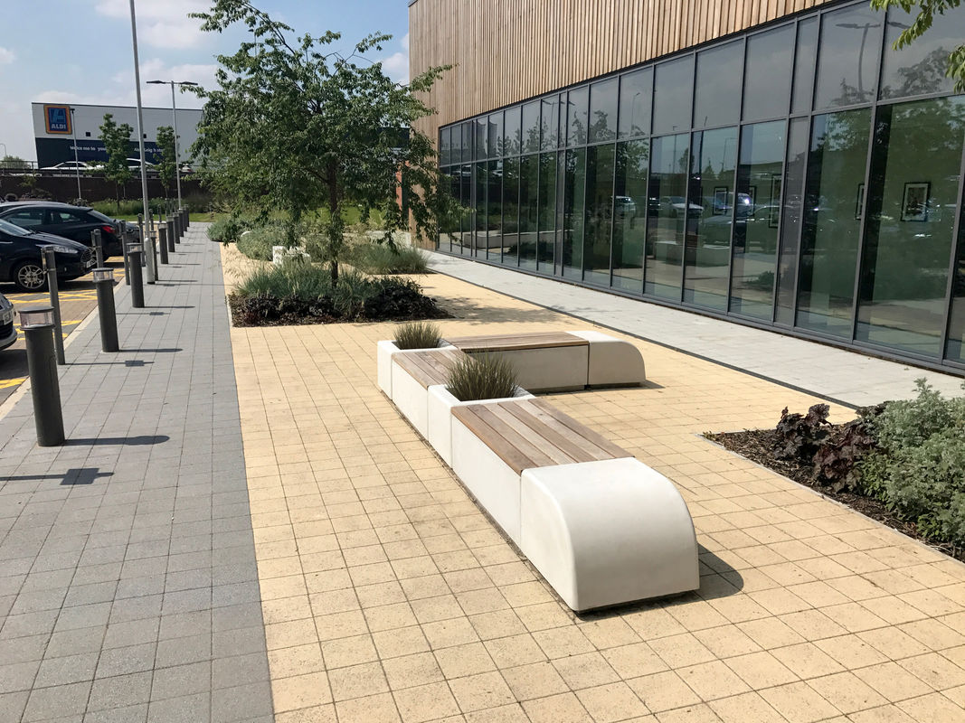 Images for Aris concrete benches and planter system