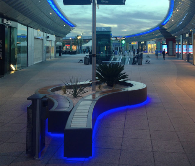 Images for Bespoke lightweight island planters for shopping centre