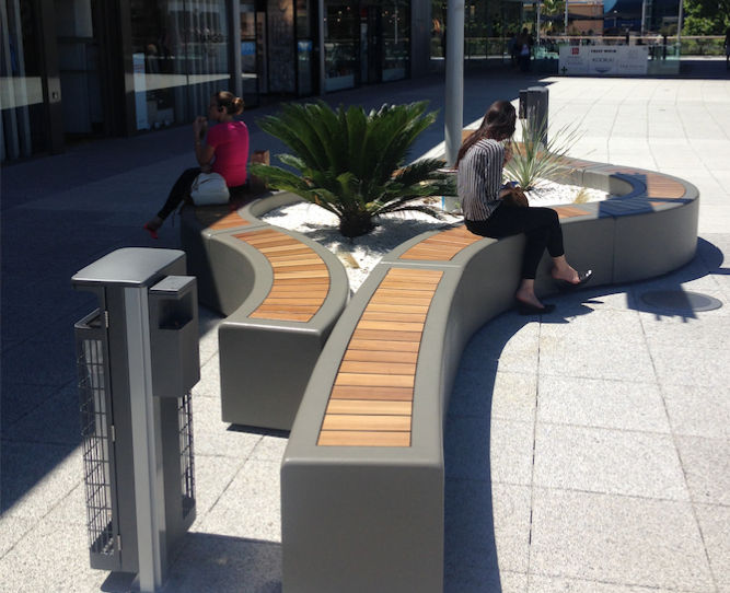 Images for Bespoke lightweight island planters for shopping centre