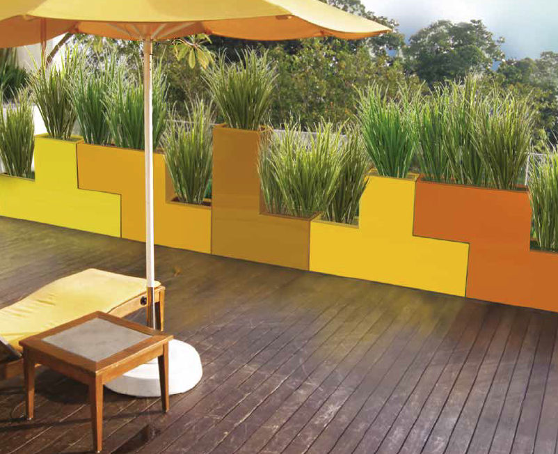 Bespoke ultra-lightweight GRP planters for roof gardens | Livingreen ...