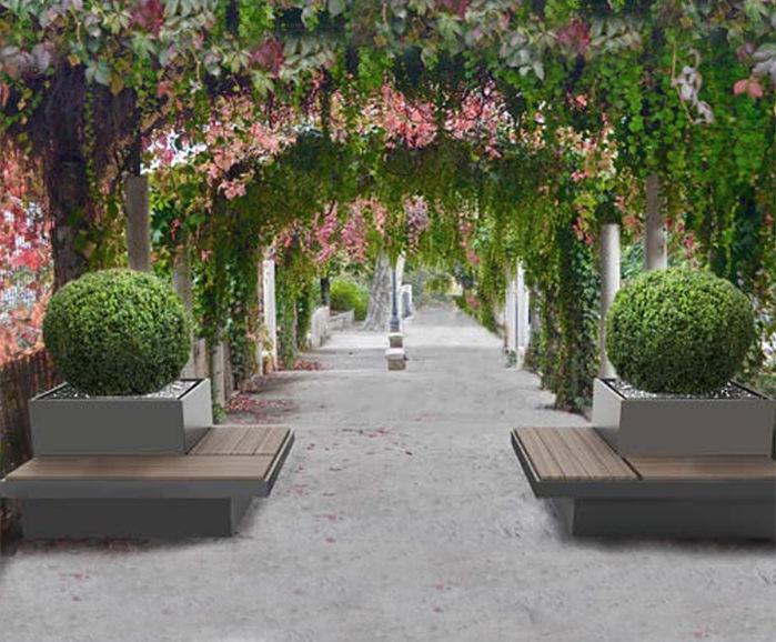 Terraces 2 - modular rectilinear planter seating system | Livingreen ...