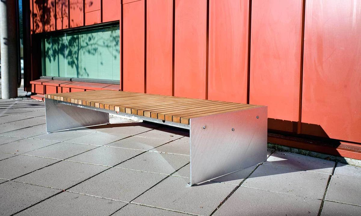 VROOM contemporary steel framed timber bench | Vestre Ltd | ESI ...