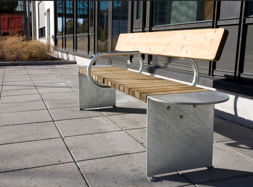 VROOM contemporary steel framed timber bench | Vestre Ltd | ESI ...