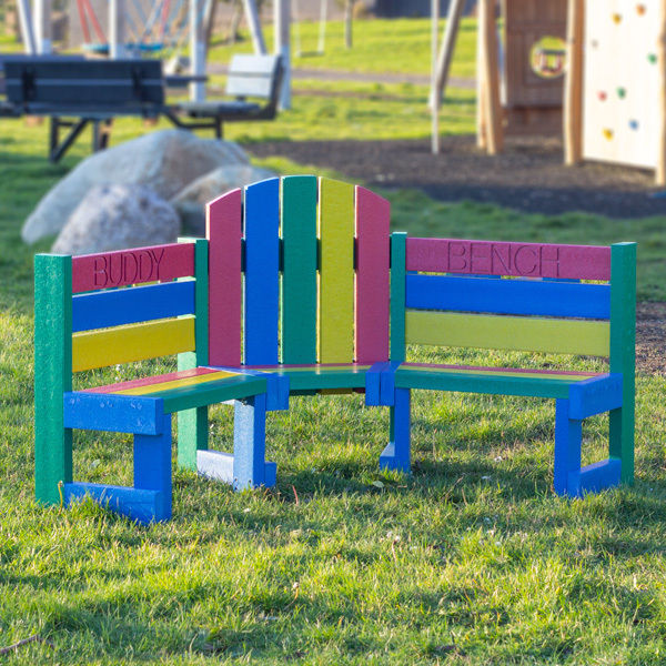 Buddy Bench - 100% recycled plastic school bench | Images