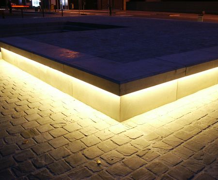Bespoke LED concrete benches, Balgerhoeke village square | URBASTYLE ...