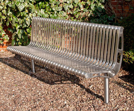 Tula stainless steel seat | Goose Foot Street Furniture