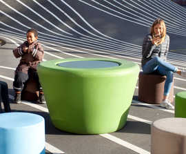 Loop Cone polyethylene outdoor table | Artform Urban Furniture | ESI ...