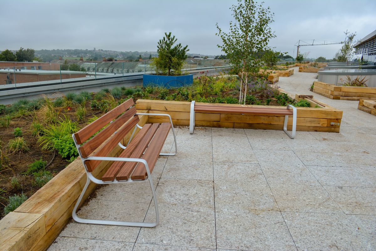 Outdoor furniture for university library's roof terrace | Images