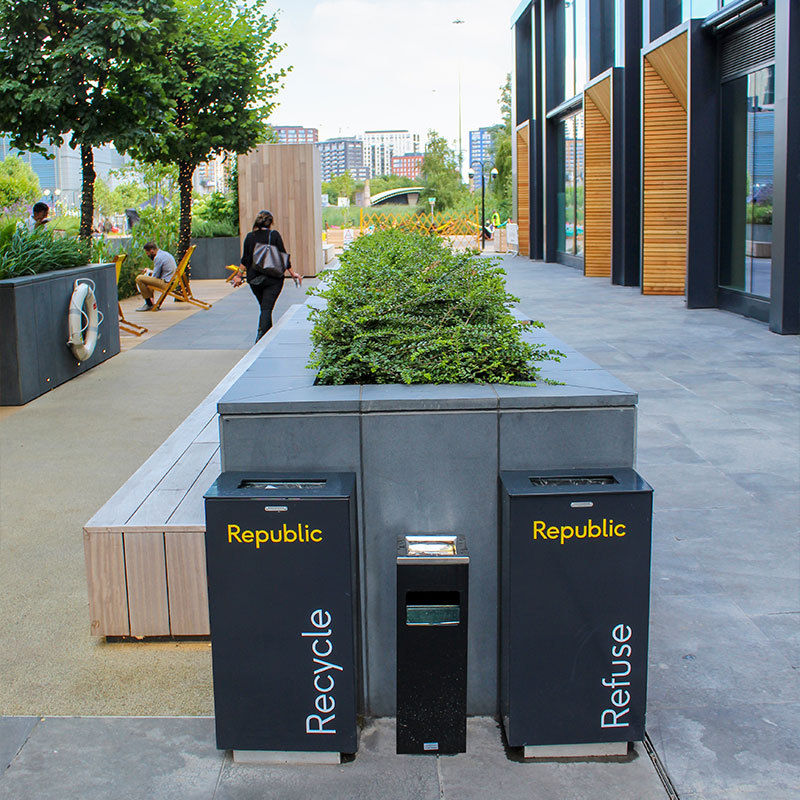 Images for Custom litter and recycling bins for Republic London